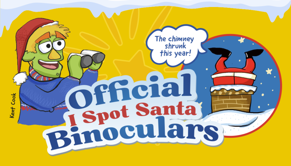 Find Santa Claus with Home Made Santa Spotting Binochulars