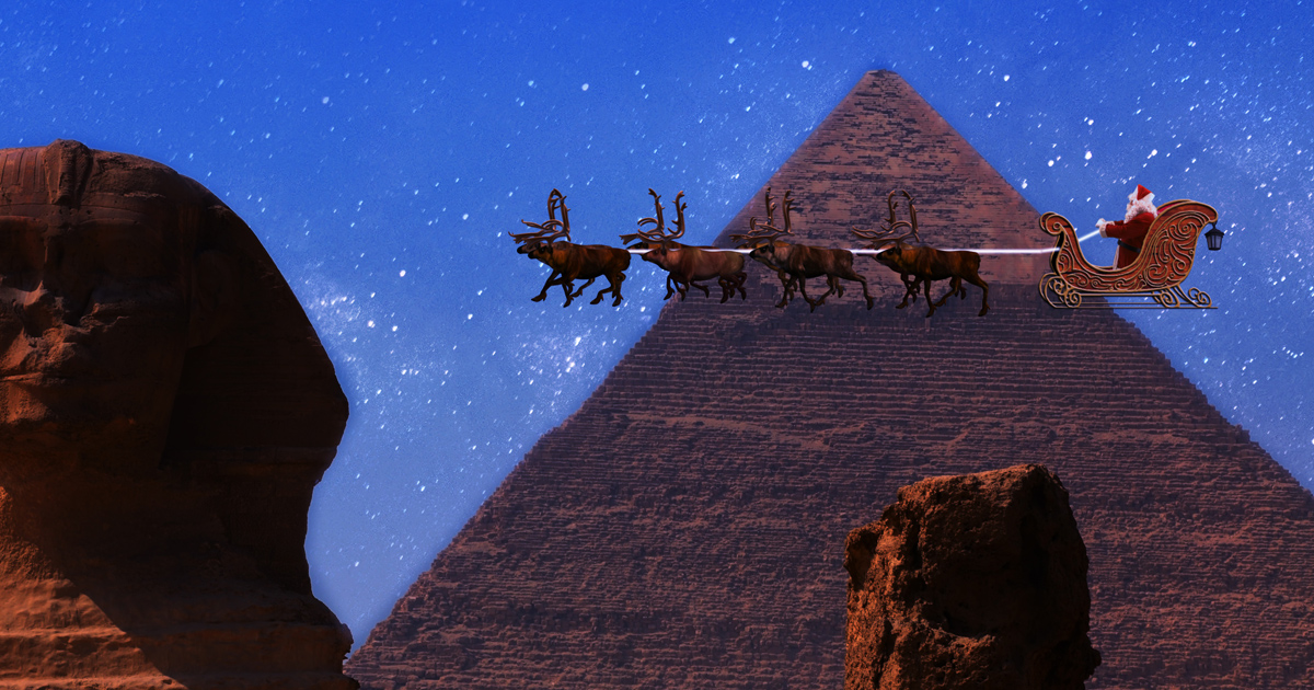 Cairo Pyramids; Egypt - Santa Claus Tracker with I Spot Santa's Videos ...