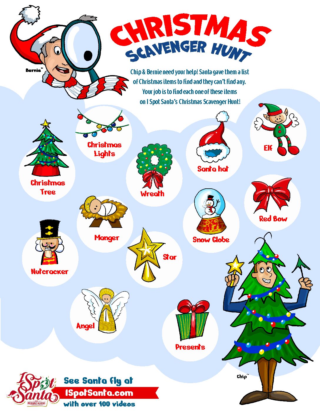 Scavenger-hunt - Santa Claus Tracker with I Spot Santa's Videos and ...
